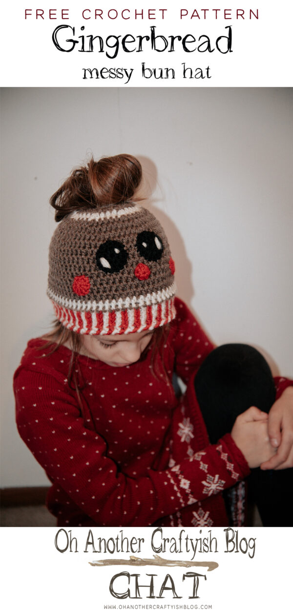 Fun Crochet Gingerbread Hat Pattern for Kids - Oh Another Craftyish Blog